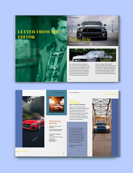 Car Styling Magazine Template - InDesign, Word, PDF | Template.net