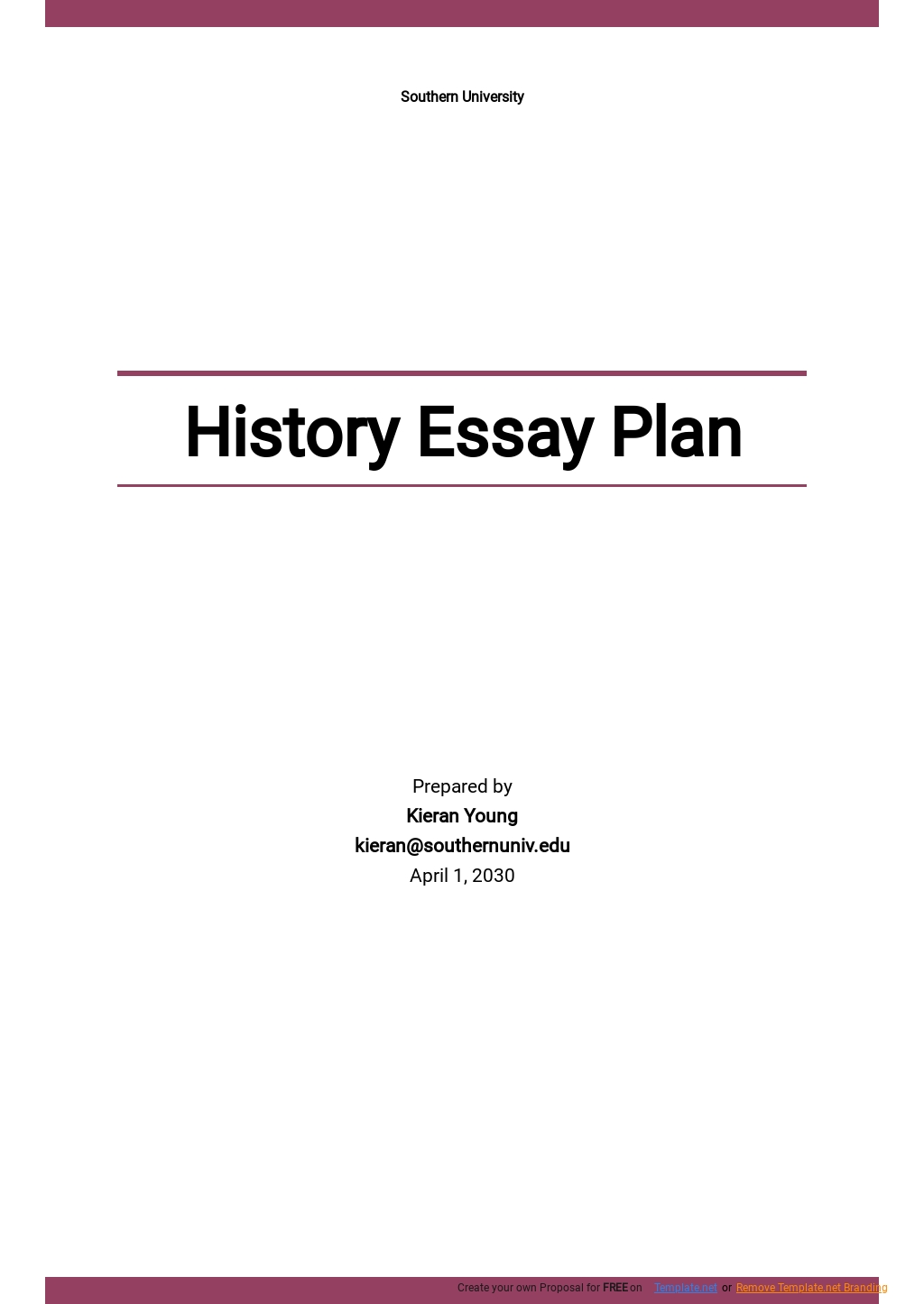 Essay Plan Template Google Docs Word Apple Pages Template