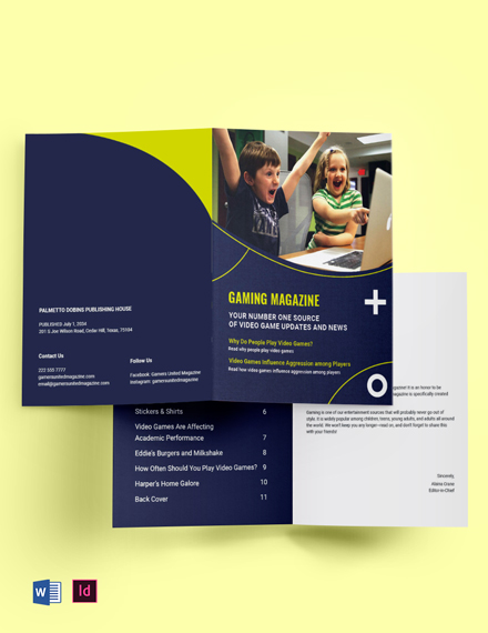Free Creative Gaming Magazine Template - InDesign, Word, PDF | Template.net