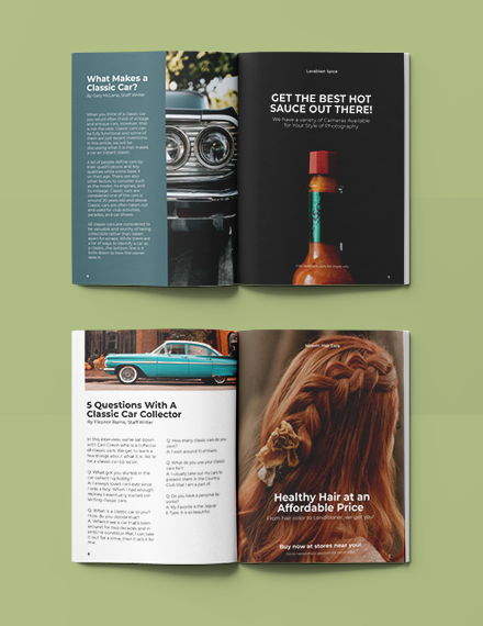 Free Classic Car Magazine Template - InDesign, Word | Template.net