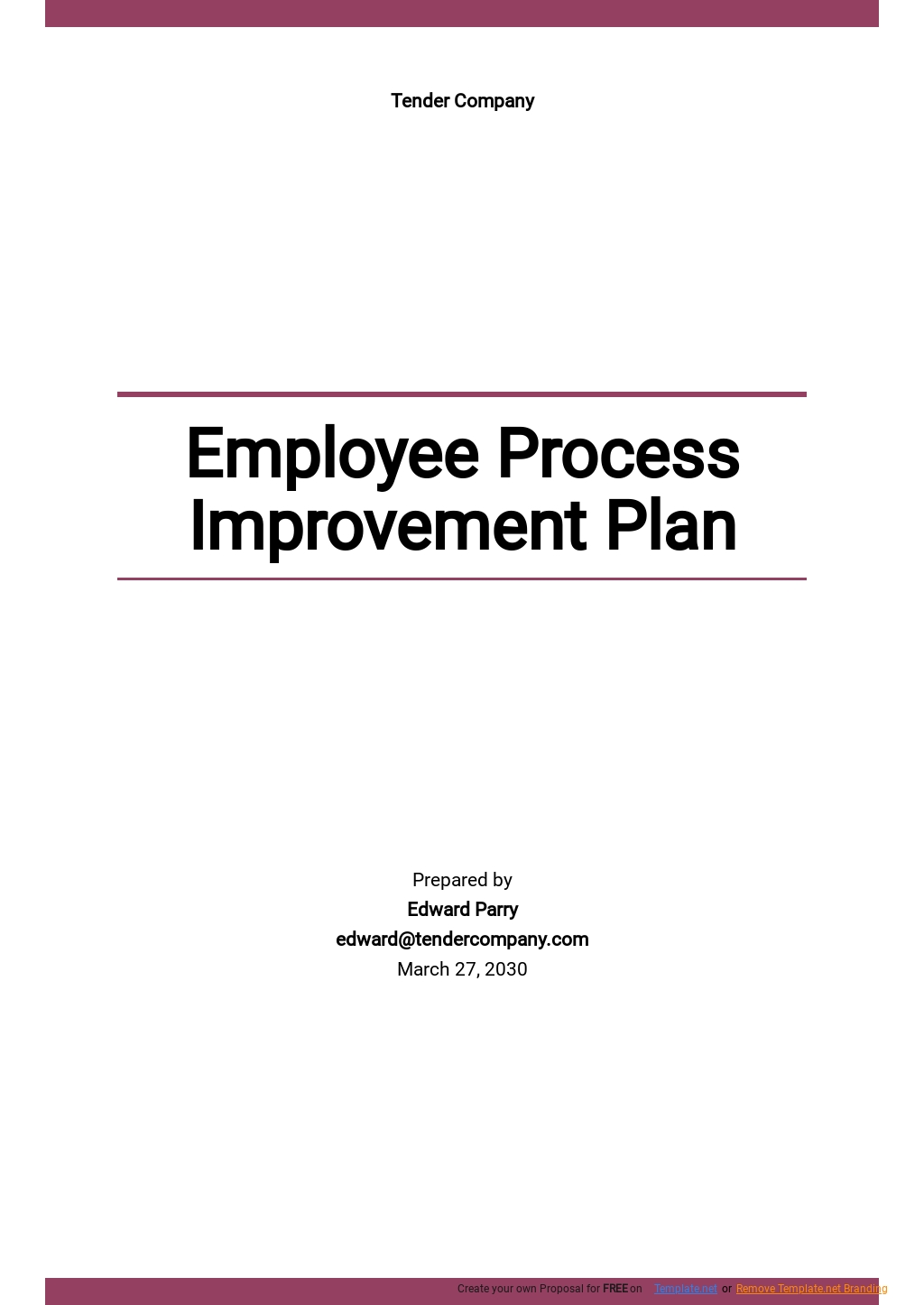 Recruitment Process Improvement Plan Template - Google Docs, Word ...