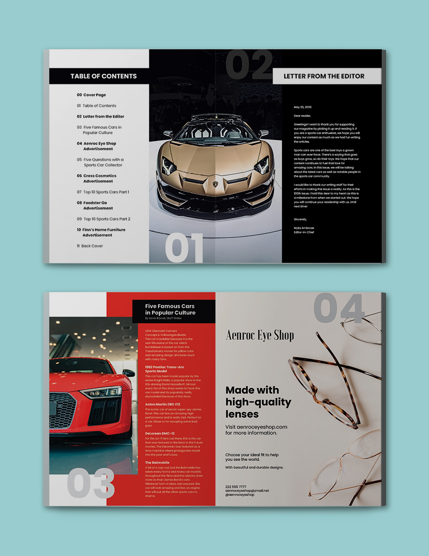 Car Styling Magazine Template - InDesign, Word, PDF | Template.net