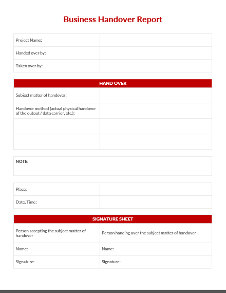 Employee Handover Report Template: Download 154+ Reports in Word, Pages ...
