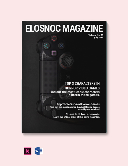 Free Clean Game Magazine Template