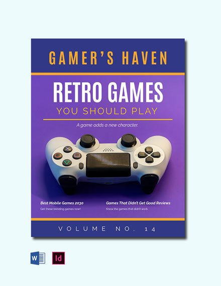 Free Simple Gaming Magazine Template