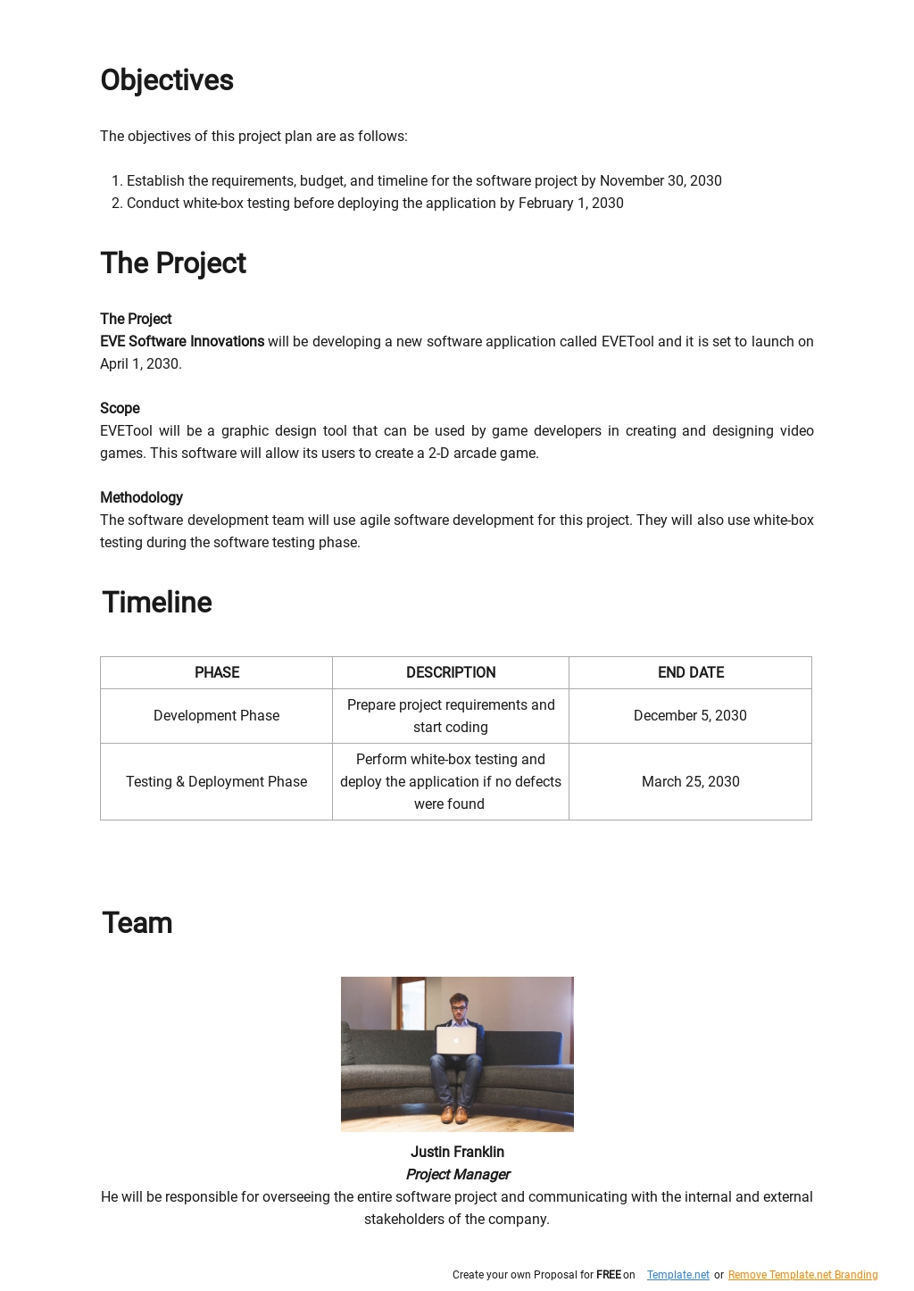 FREE Sample IT Project Plan Template in Google Docs, Word | Template.net