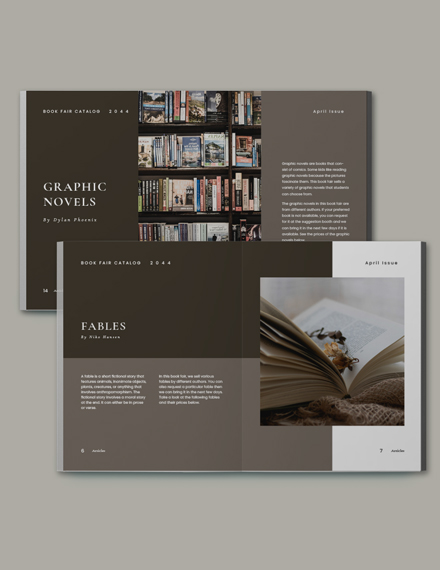 Book Fair Catalog Template - InDesign, Word, PDF | Template.net