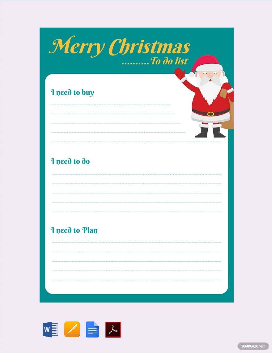 Christmas Wish List Template Google Docs Word Apple Pages PDF 
