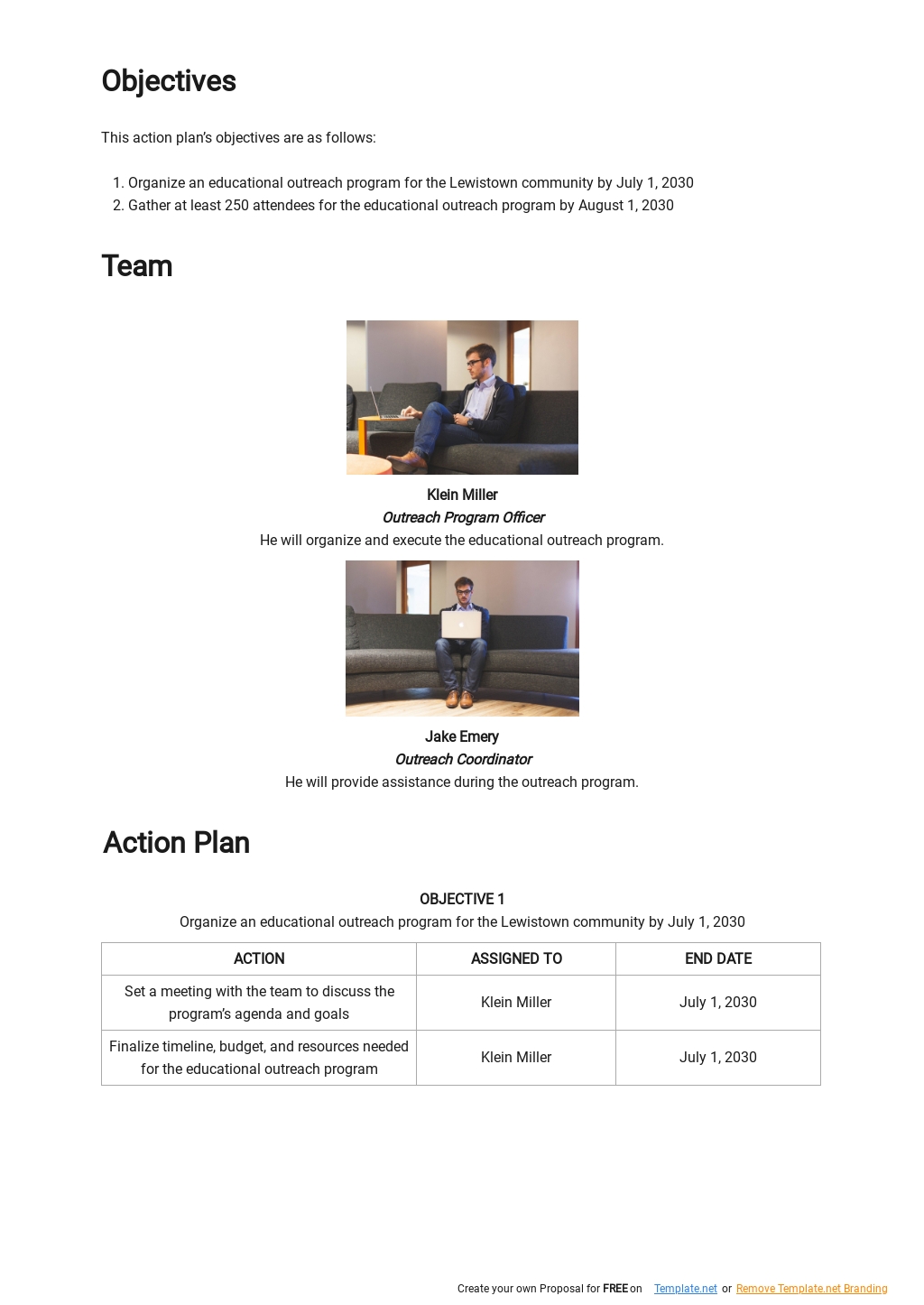 Free Outreach Action Plan Templateï¿½ - Google Docs, Word, Apple Pages ...