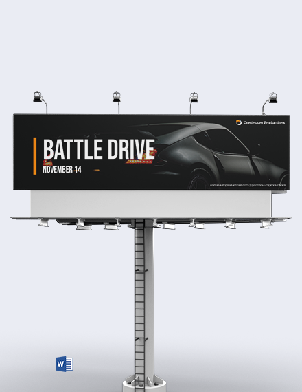 Free Creative Movie Billboard Template - Word | Template.net