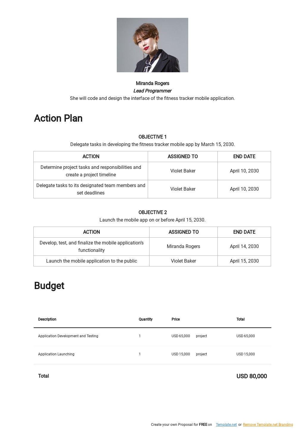 Project Proposal Work Plan Template Google Docs Word Apple Pages 