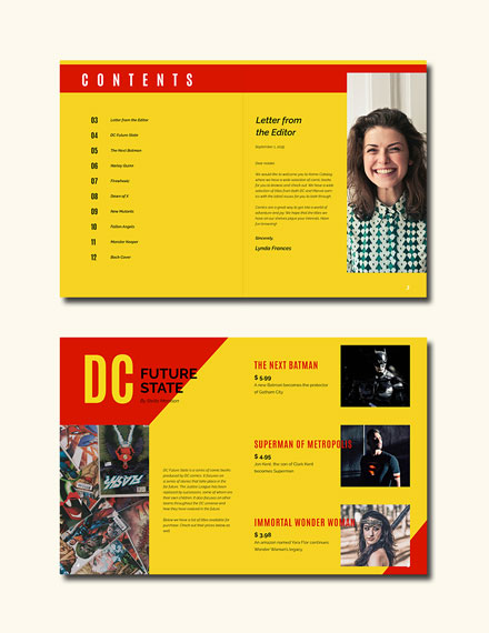FREE Comic Book Catalog Template in InDesign, Word | Template.net