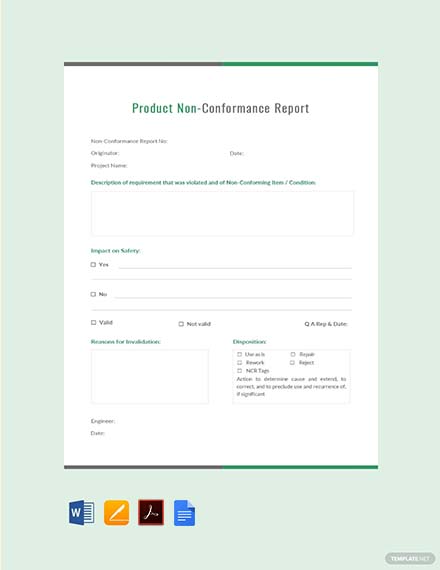 FREE Audit Non conformance Report Template - PDF | Word (DOC) | Apple ...