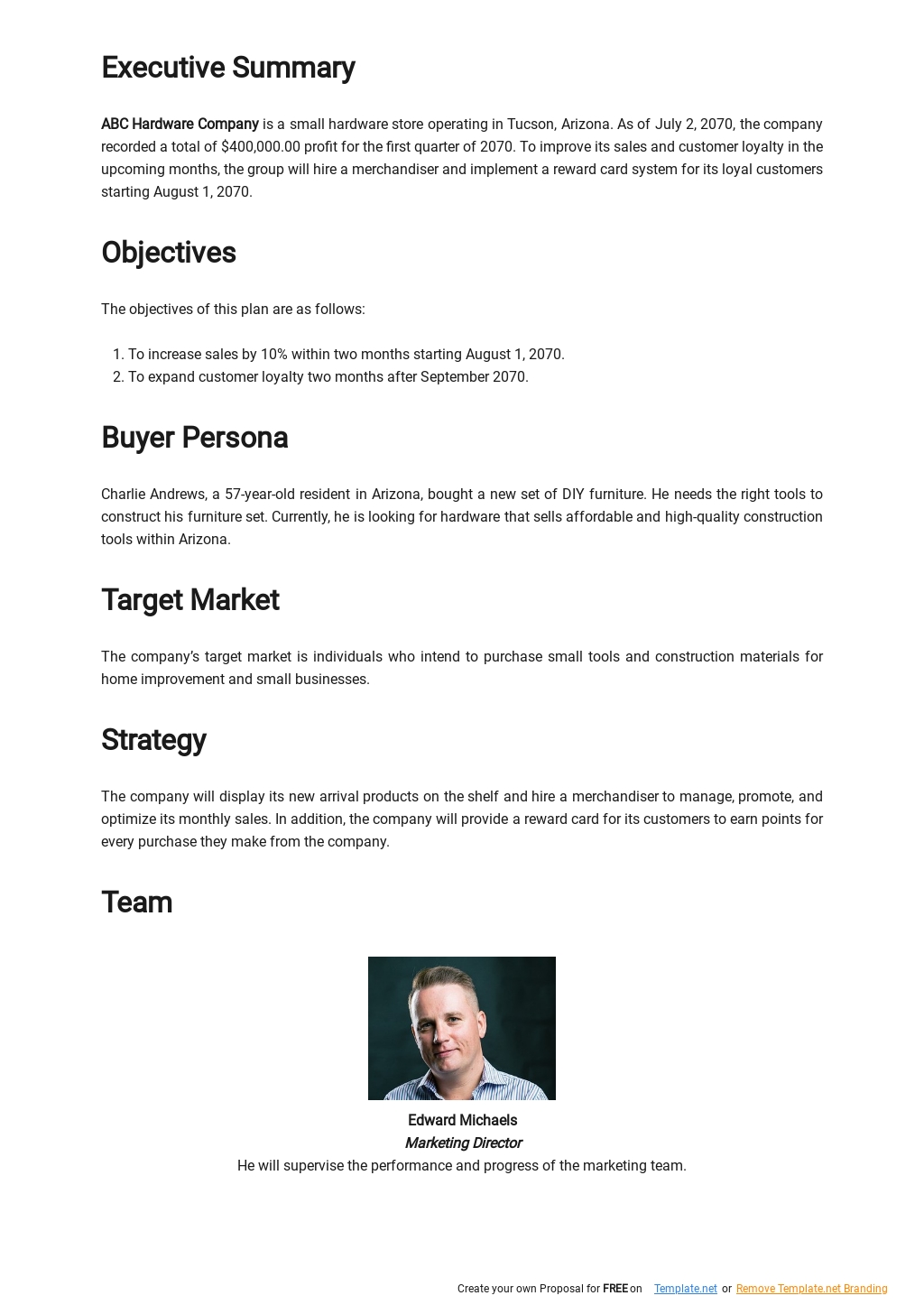 Small Business Sales and Marketing Template [Free PDF] - Google Docs ...