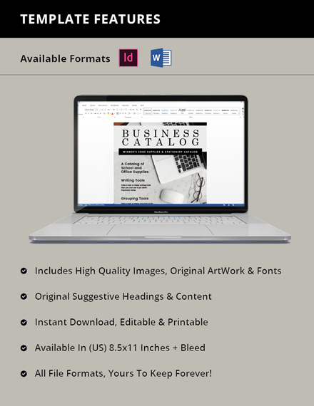 Free Simple Business Catalog Template - InDesign, Word, PDF | Template.net