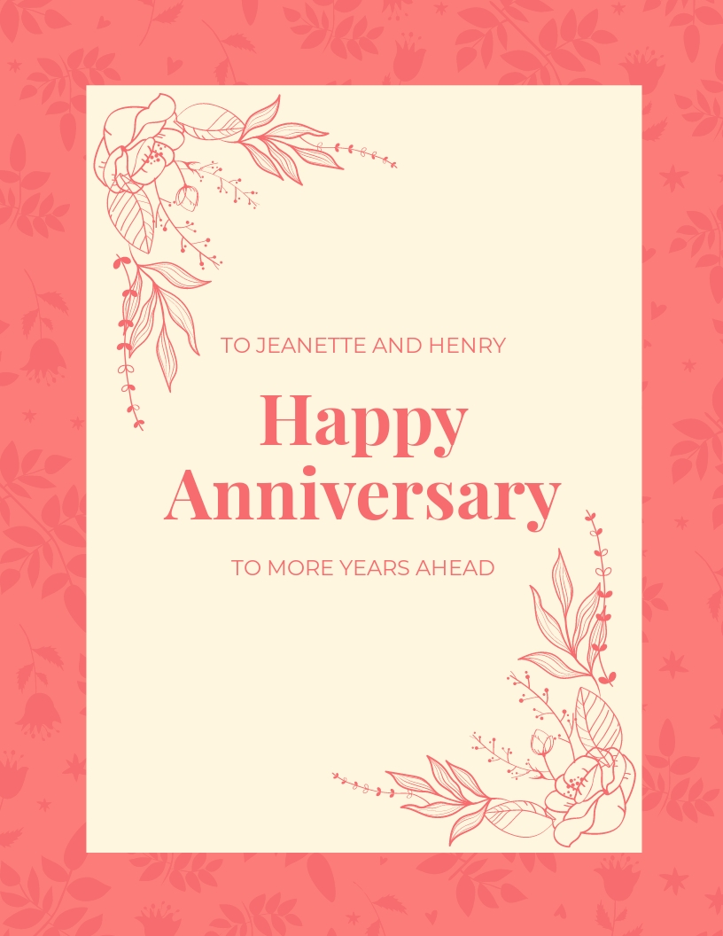 Free Happy Anniversary Flyer Template | Template.net