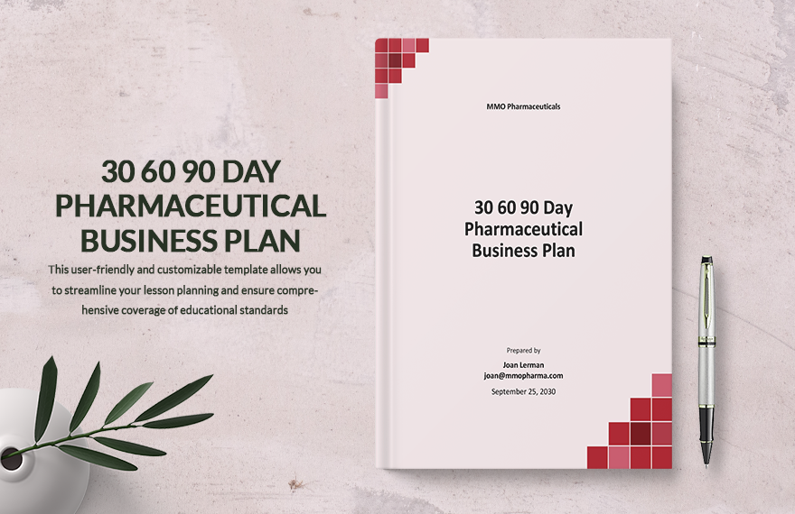 30 60 90 Day Pharmaceutical Business Plan Template Download In Word Google Docs PDF Apple 