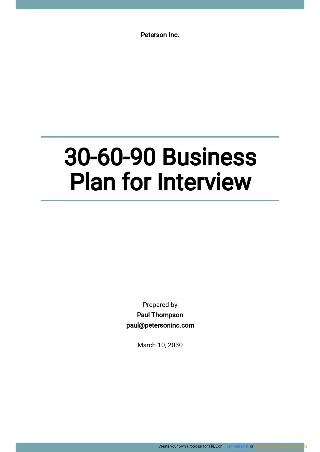 Interview Plan Templates Format Free Download Template