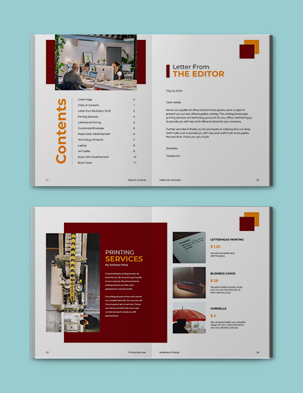 Free Office Solutions Catalog Template - InDesign, Word | Template.net