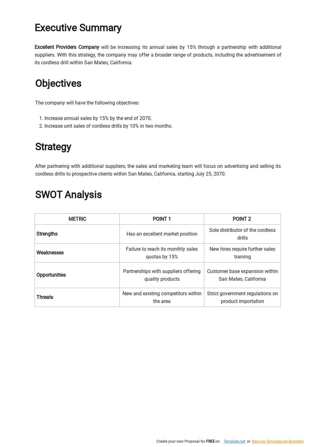 FREE Sales Team Strategy Plan Template in Google Docs, Word | Template.net