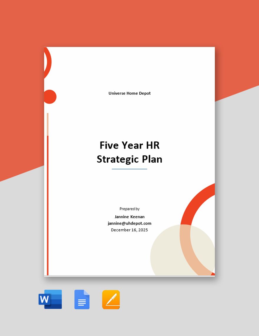 Editable 5 Year Plan Templates In Word To Download