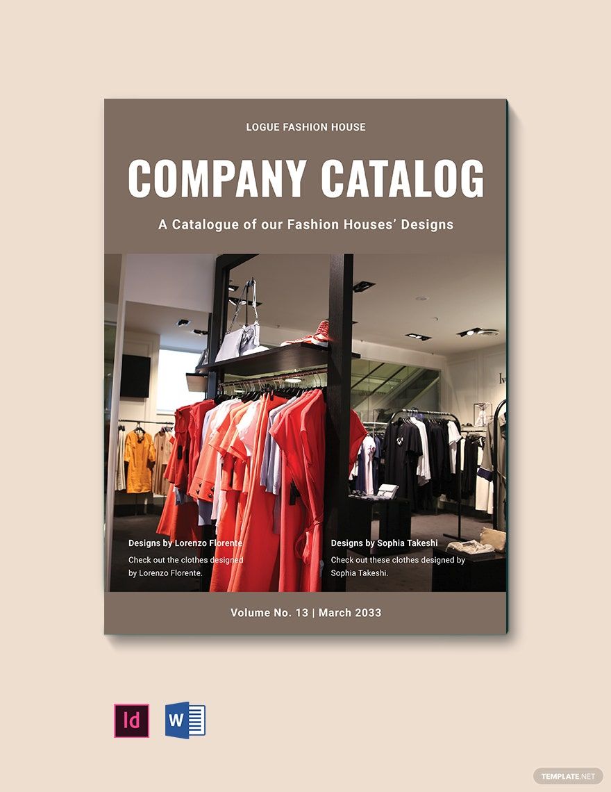 Clothing Catalog Templates Design Free Download Template