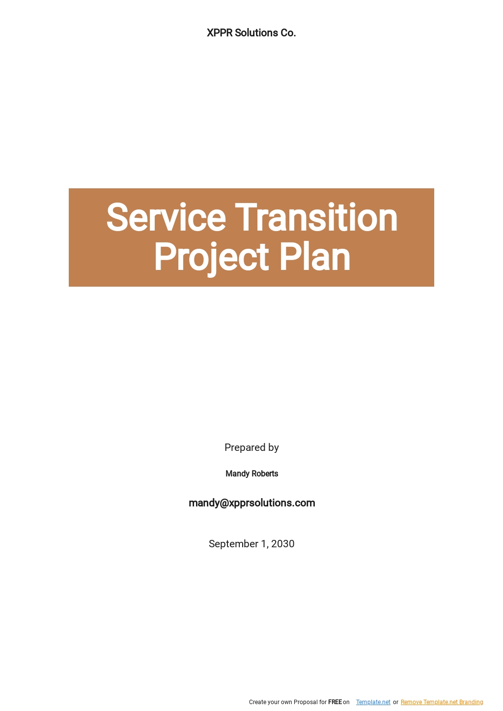 Service Desk Transition Project Plan Template Google Docs Word