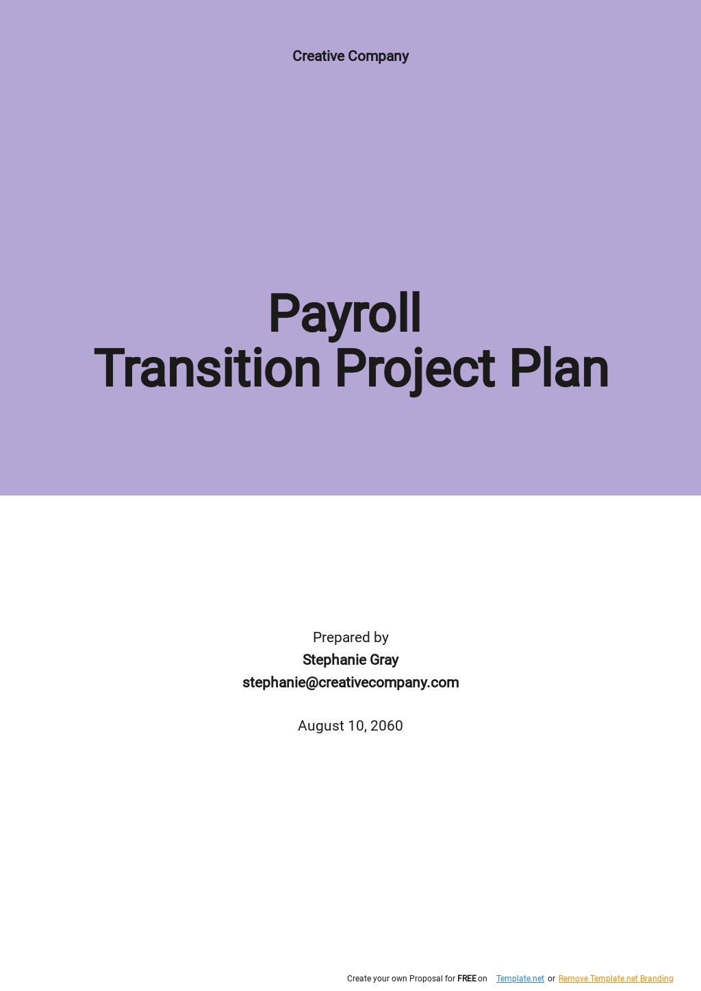 Payroll Transition Project Plan Template Google Docs Word Apple Pages Template