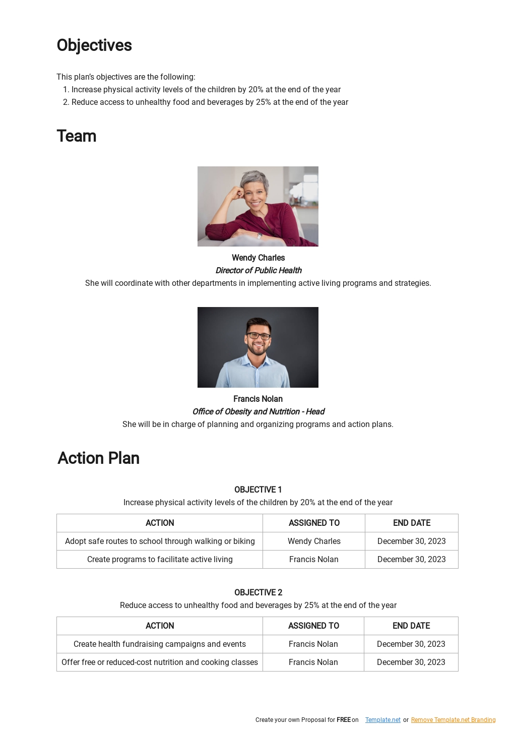 Simple Community Action Plan Template Free PDF Google Docs Word 
