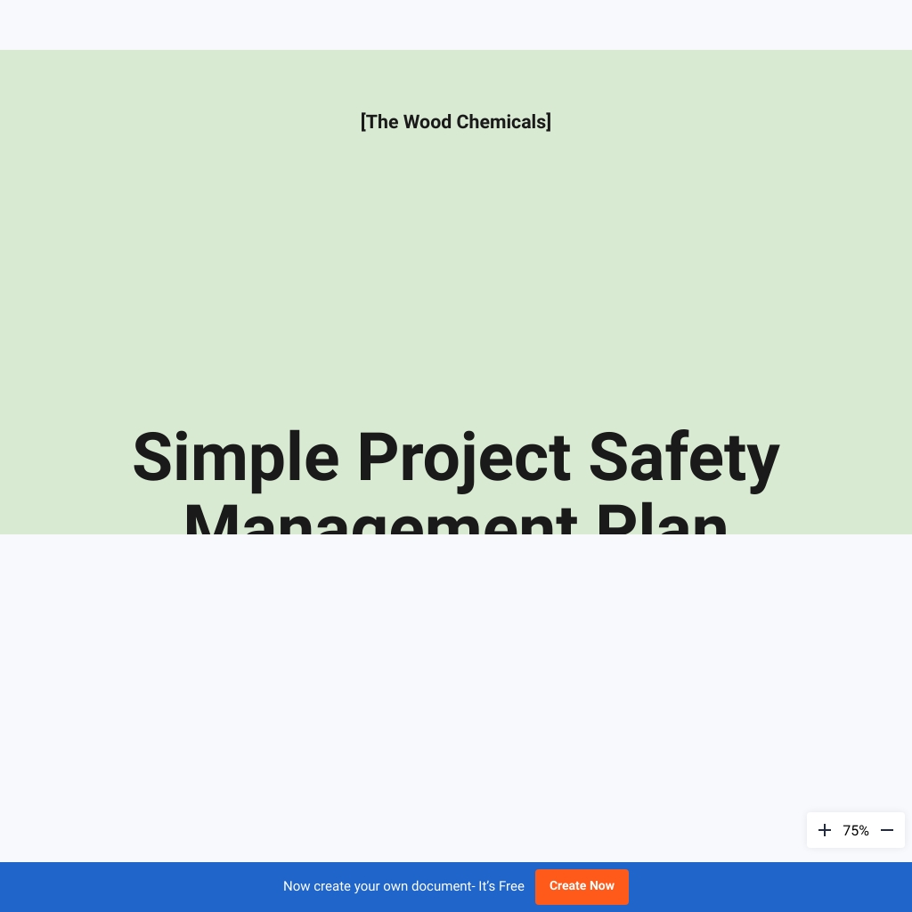FREE Simple Project Management Plan Pages Template Download