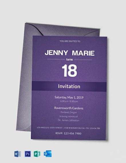 Boho Debut Invitation Template - Illustrator, InDesign, Word, Apple ...