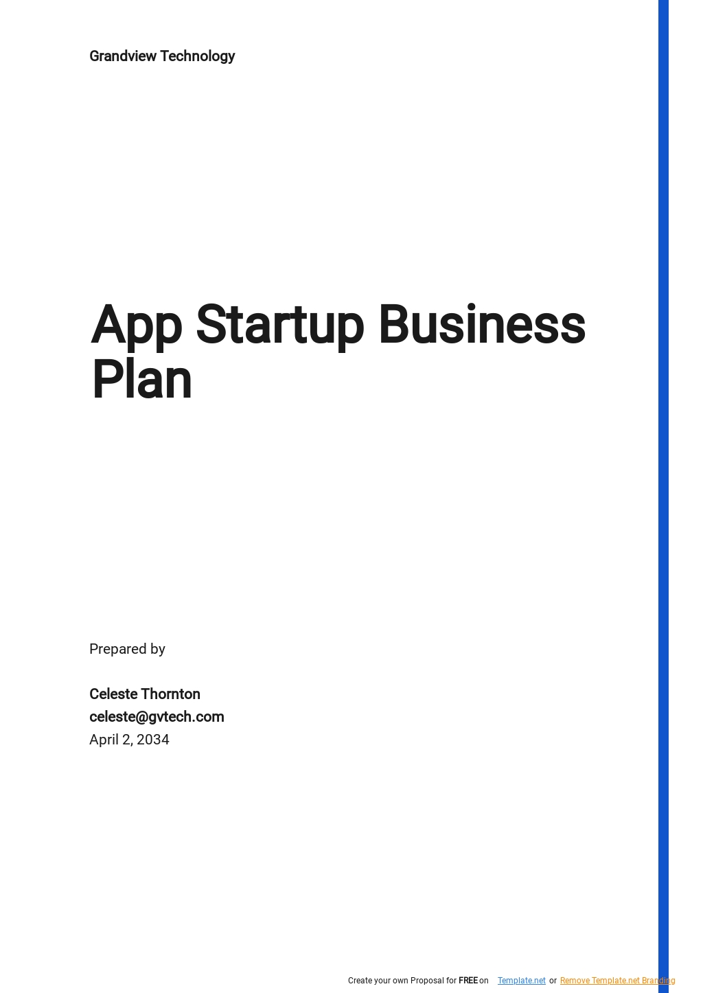 New Business Startup Plan Template - Google Docs, Word, Apple Pages ...