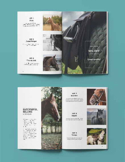 Horse Sale Catalog Template - InDesign, Word | Template.net