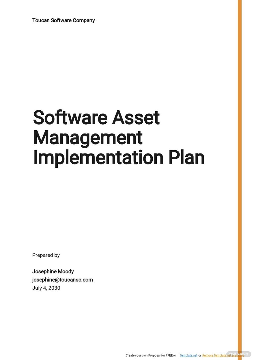 Software Asset Management Implementation Plan Template Google Docs 