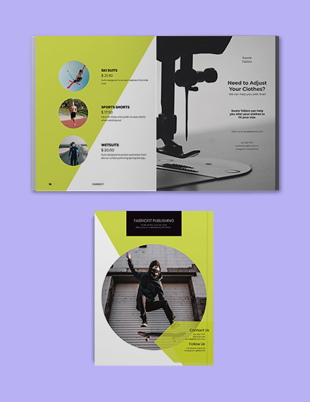 Sportswear Catalog Template - InDesign, Word, PDF | Template.net