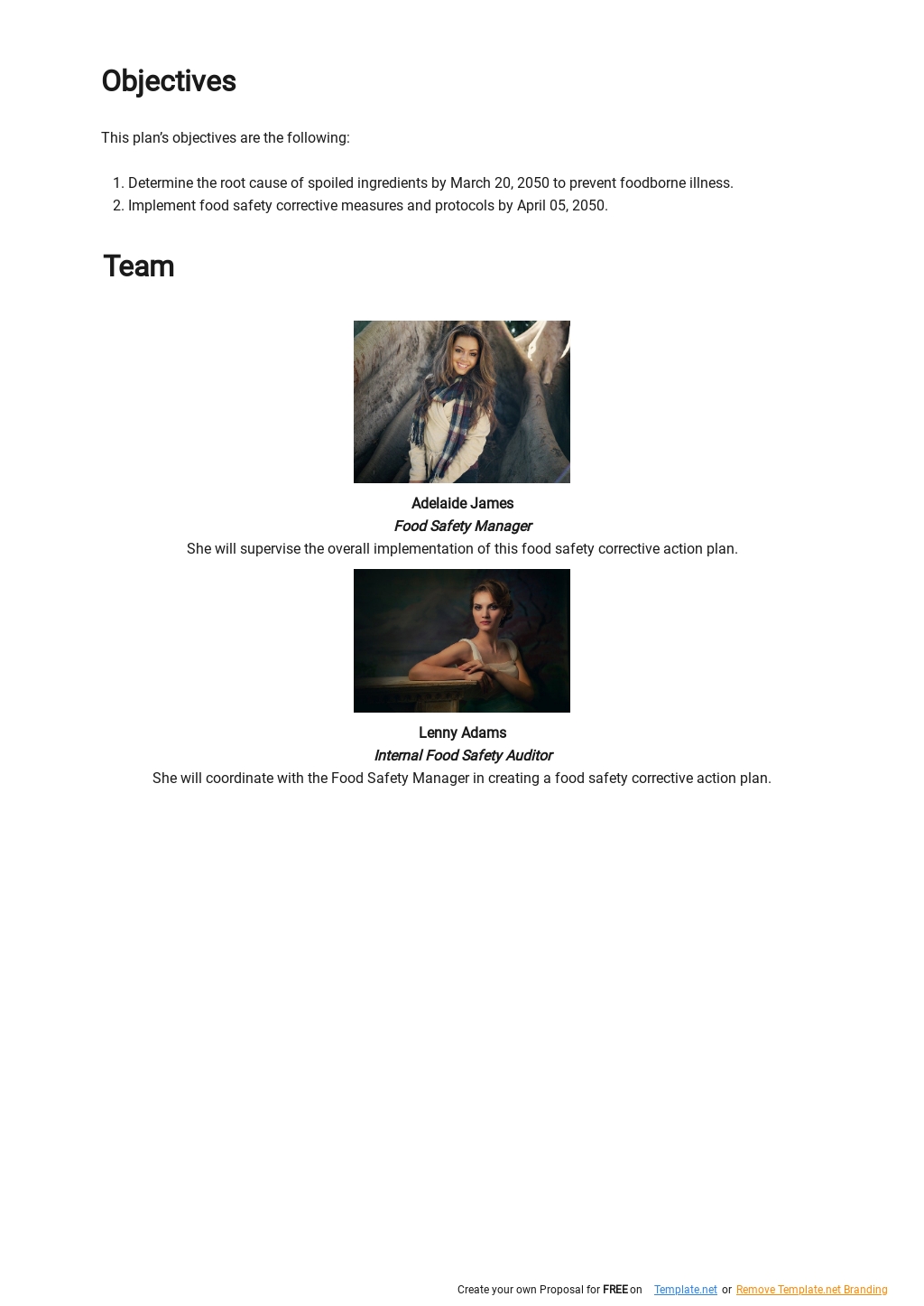 FREE Food Safety Corrective Action Plan Template - Google Docs, Word ...