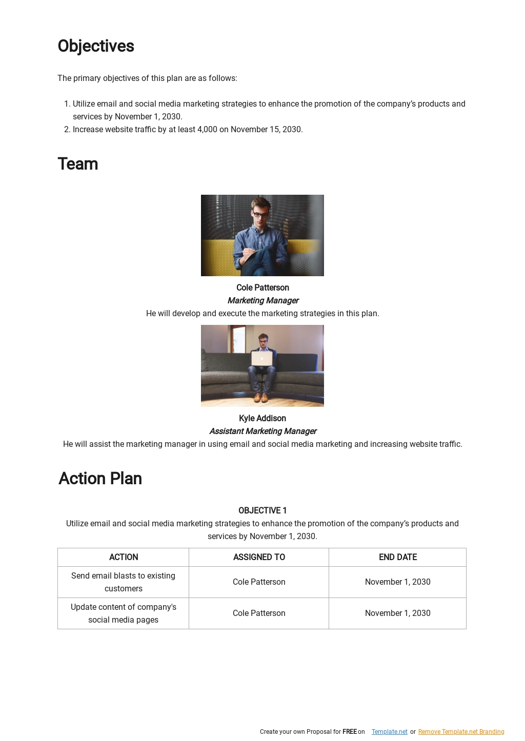 Marketing Strategy Action Plan Template - Google Docs, Word, Apple ...