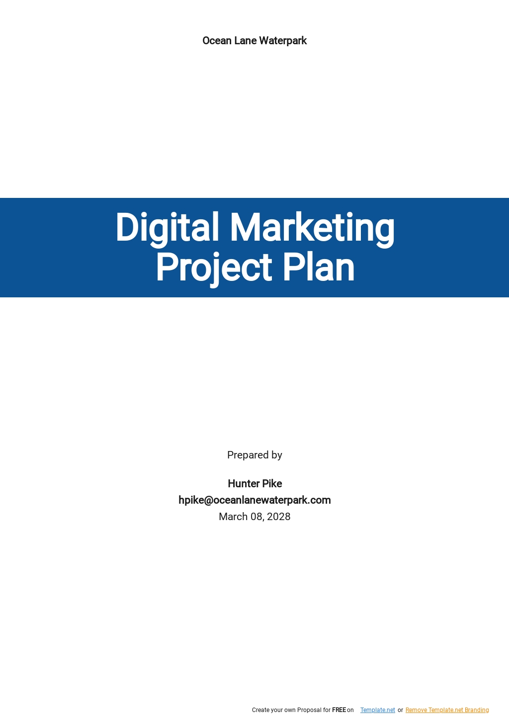 Free Marketing Project Plan Word Templates 11 Download Template
