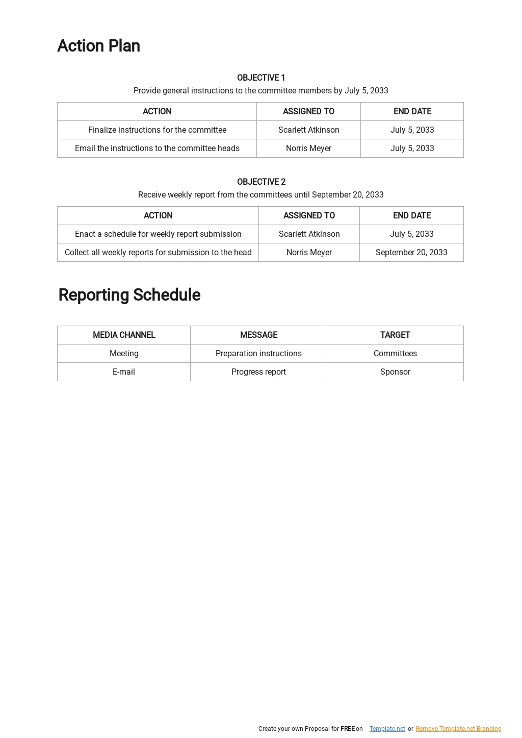 Free Sample Program Management Communication Plan Template - Google ...