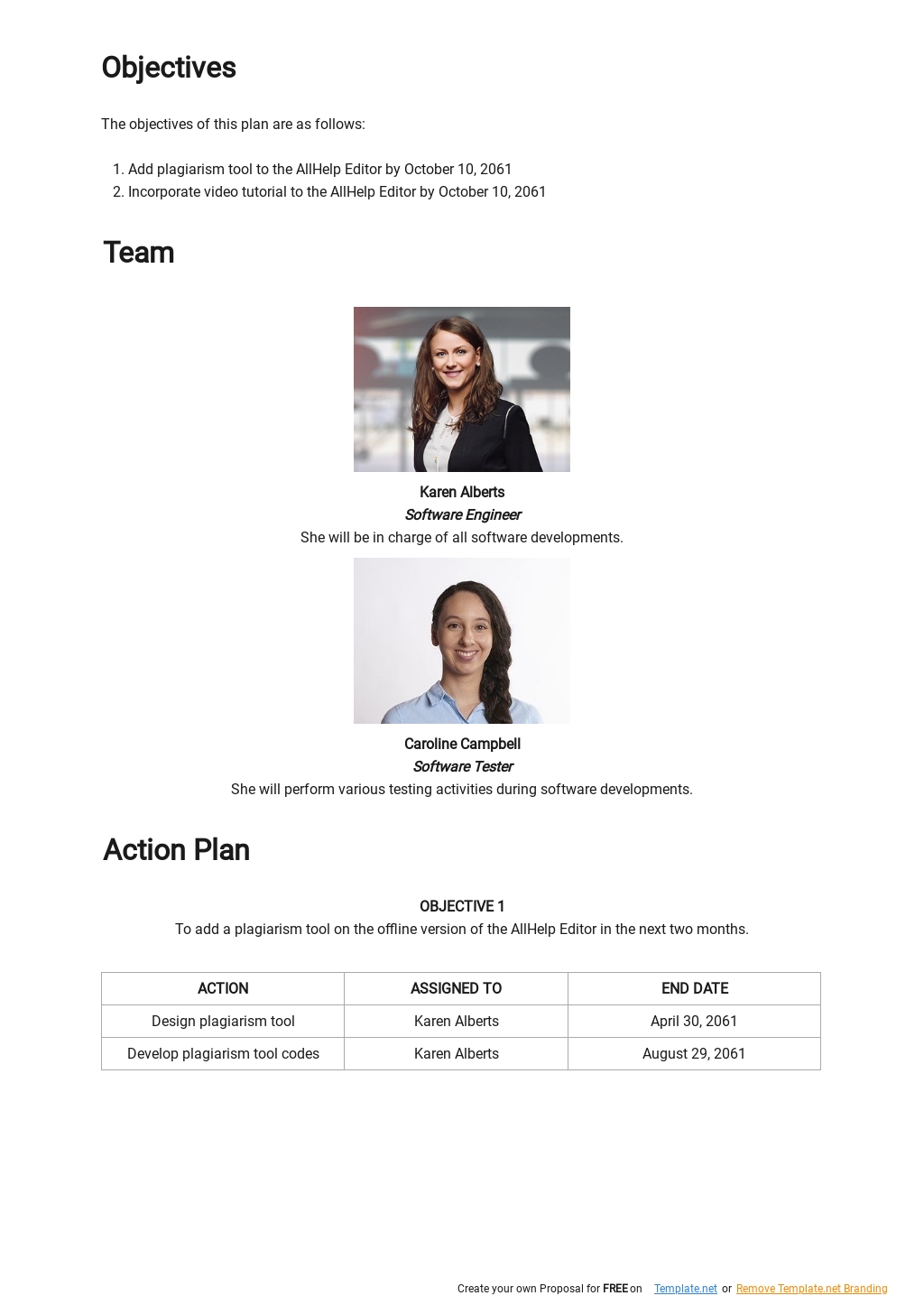 Product Development Action Plan Template - Google Docs, Word, Apple ...