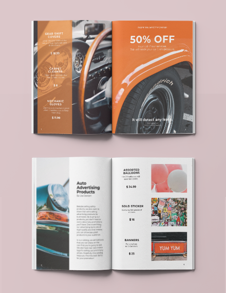 Auto Dealer Catalog Template - InDesign, Word | Template.net