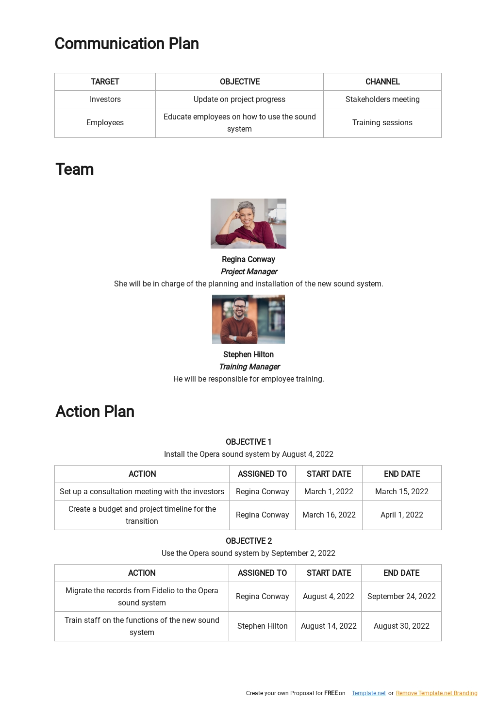 Project Engagement Plan Template - Google Docs, Word, Apple Pages, PDF ...