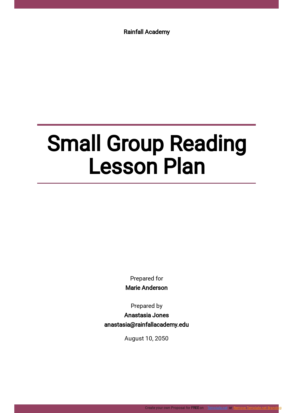 Reading Small Group Lesson Plan Template Reading Small Group Lesson Plan Template