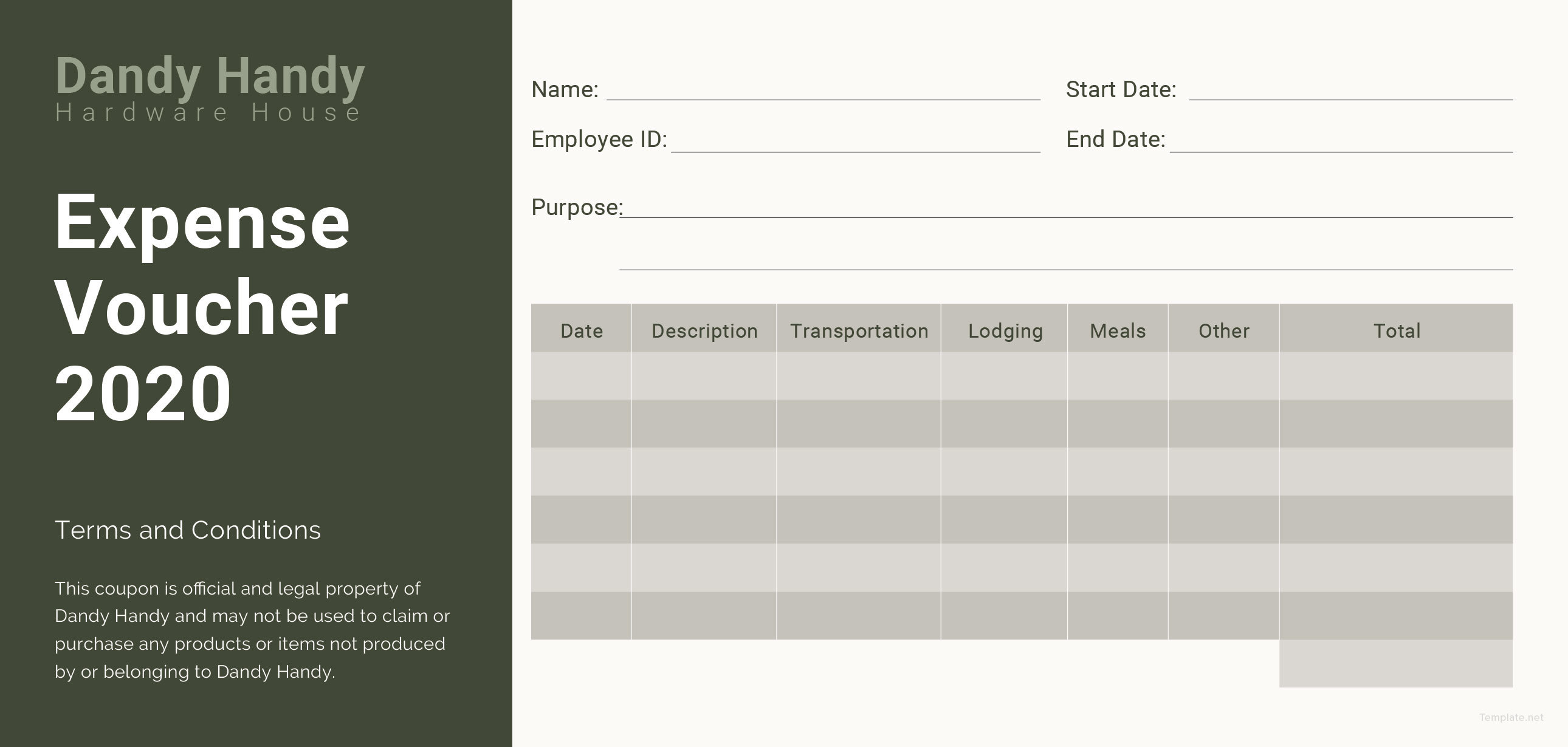 Free Expense Voucher Template In Adobe Photoshop Illustrator 