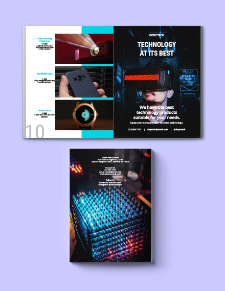 Technology Product Catalog Template in InDesign, Word | Template.net