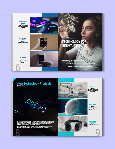 Technology Product Catalog Template in InDesign, Word | Template.net