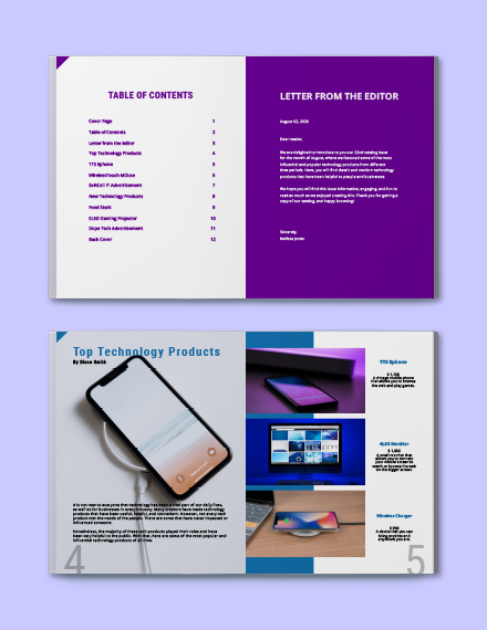 Technology Product Catalog Template in InDesign, Word | Template.net