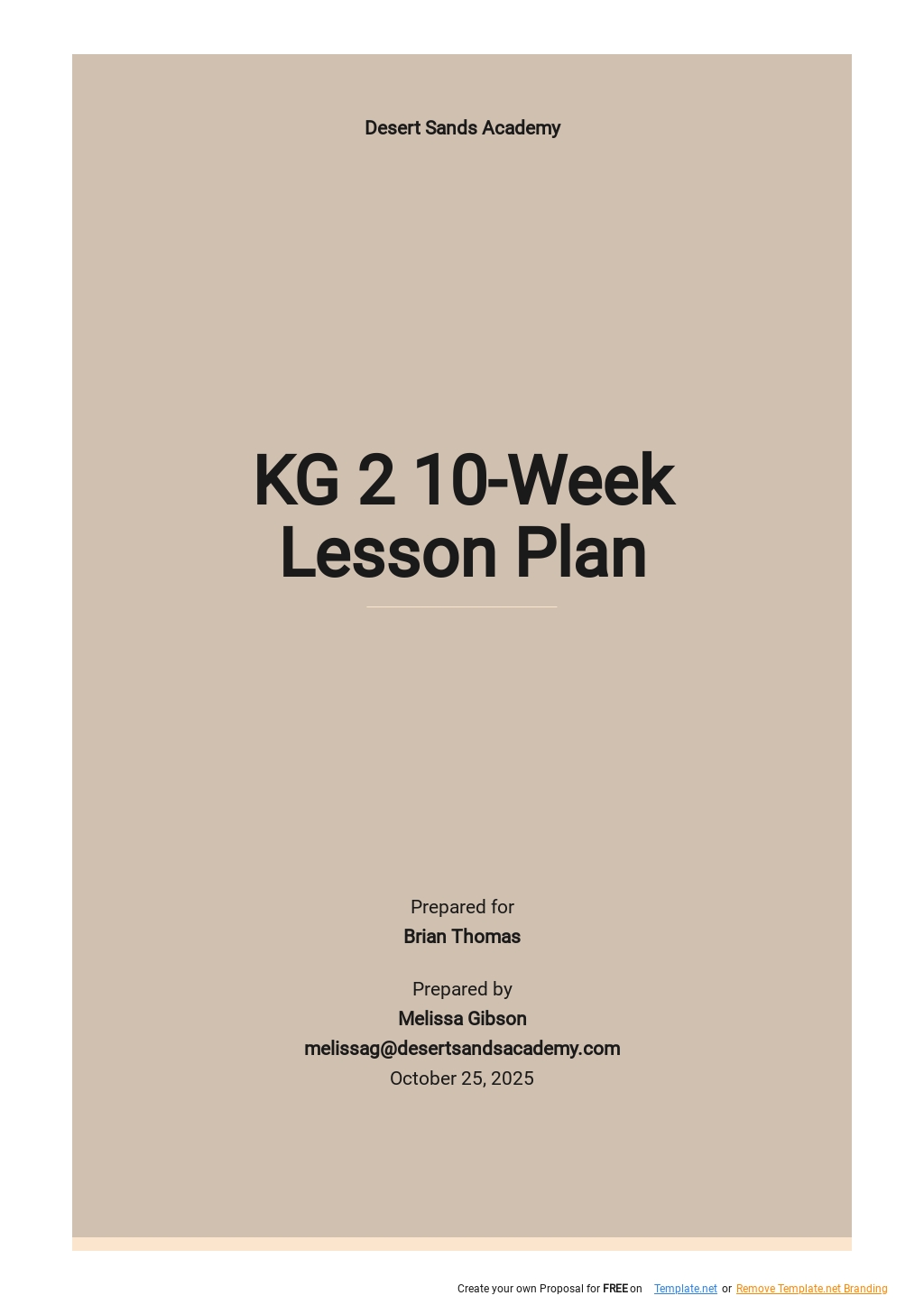Free KG 2 Week 10 Lesson Plan Template Google Docs Word Apple Pages