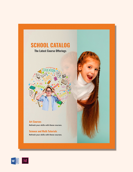 School Catalog Template - InDesign, Word | Template.net
