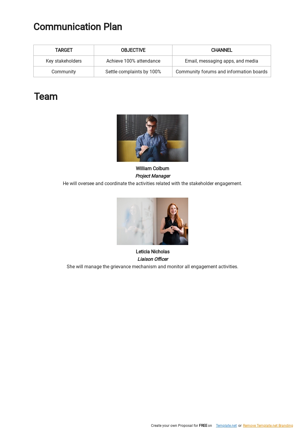 Project Stakeholder Engagement Plan Template [Free PDF] - Google Docs ...